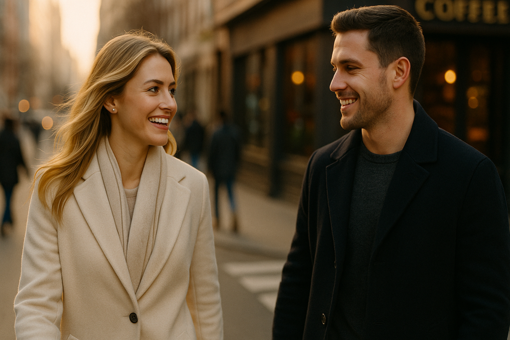 Psychology says people who make eye contact and smile while passing strangers usually display ...